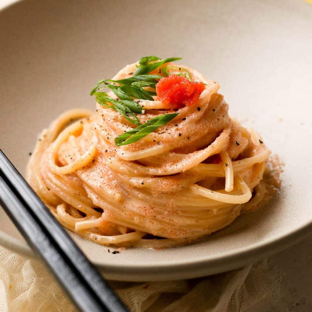 Mentaiko Pasta (Pasta with Cod Roe) - Legally Healthy Blonde