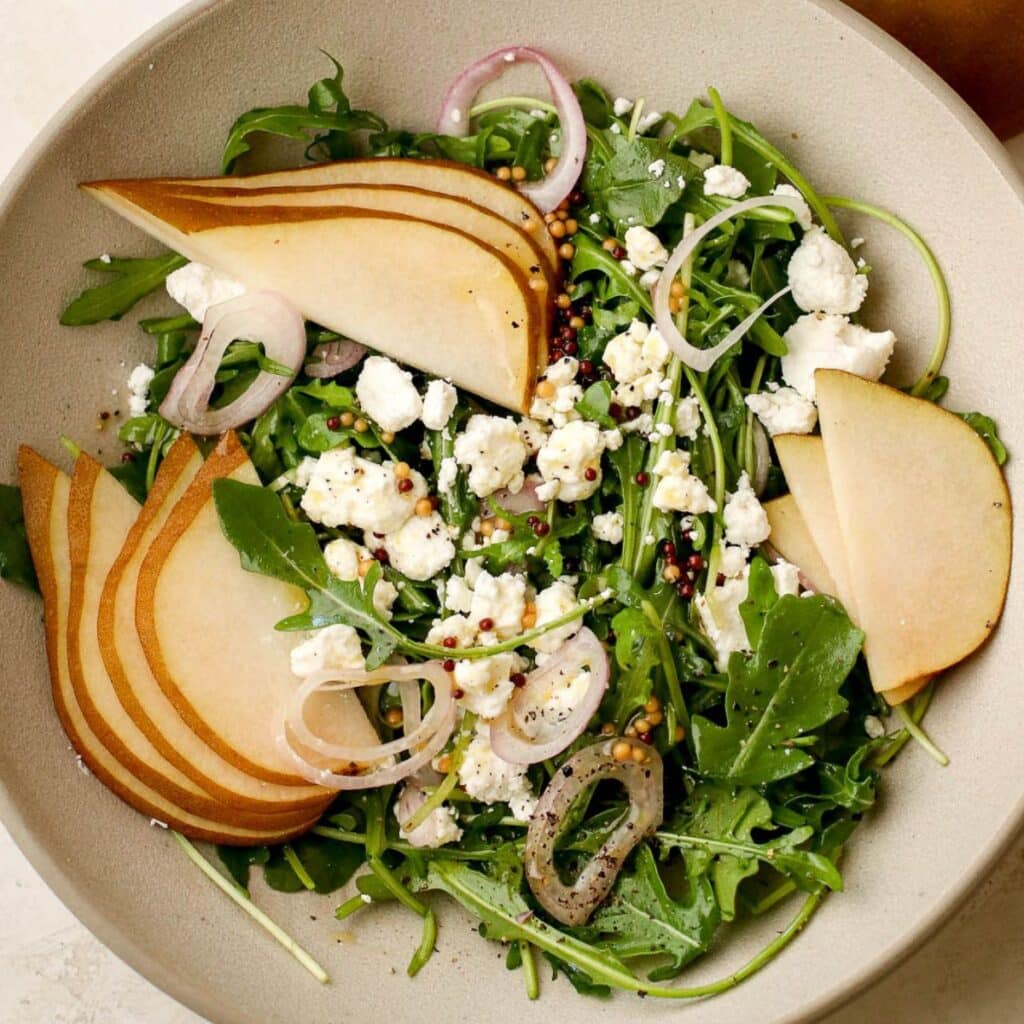 Arugula Pear Salad with Goat Cheese - Legally Healthy Blonde