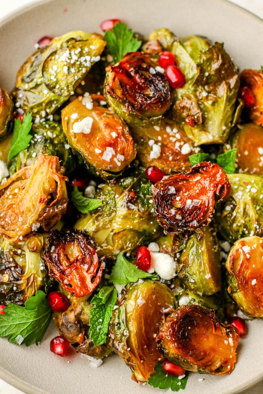 Crispy Roasted Brussel Sprouts with Hot Honey Glaze - Legally Healthy ...