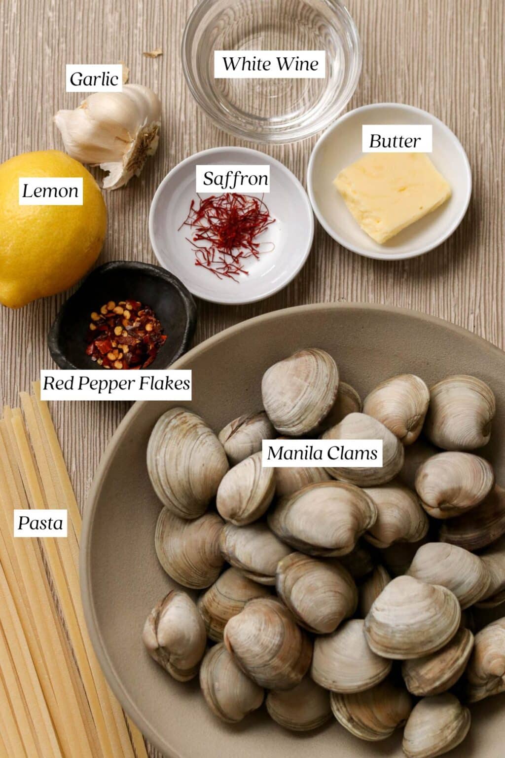 Linguine with Clams in a Saffron Sauce - Legally Healthy Blonde